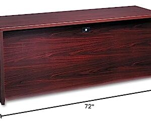 HON 10545RNN 10500 Series 3/4-Height Right Pedestal Credenza, 72w x 24d x 29-1/2h, Mahogany