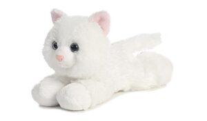 aurora® adorable mini flopsie™ sugar too™ stuffed animal - playful ease - timeless companions - white 8 inches