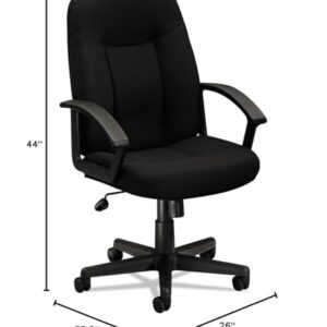 HON VL601VA10 VL601 Series Executive High-Back Swivel/Tilt Chair, Black Fabric & Frame