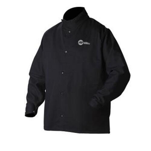 Welding Jacket, Navy, Cotton/Nylon, 5XL