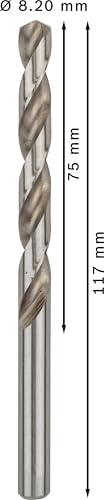 Bosch 2608585509 Metal Drill Bit Hss-G 8, 2mmx2.95inx4.6In 5 Pcs