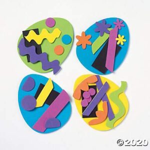 Foam Easter Egg Magnet Craft Kit - Makes 12 - Crafts for Kids and Fun Home Activities