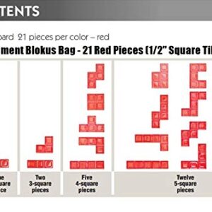 BLOKUS Game Replacement Parts ~ 21 RED PIECES