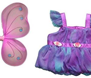 Fairy Butterfly Costume Outfit Teddy Bear Clothes Fits Most 14" - 18" Build-a-bear and Make Your Own Stuffed Animals