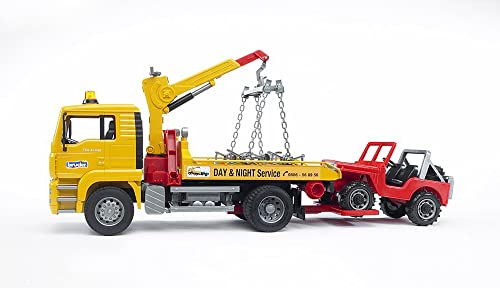 Bruder 02750 Man TGA Tow Truck with Cross Country Vehicle