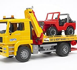 Bruder 02750 Man TGA Tow Truck with Cross Country Vehicle