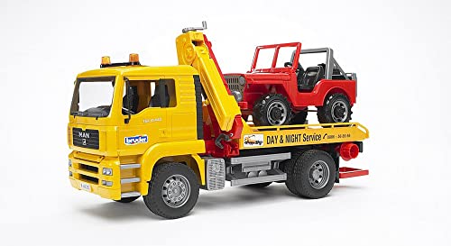 Bruder 02750 Man TGA Tow Truck with Cross Country Vehicle