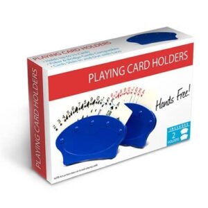 Brybelly Set of 2 Hands-Free Playing Card Holders with Tabletop Stand | Holds Up to 15 Poker Cards | for Kids, Little Hands & Arthritis