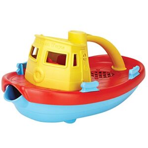 green toys my first tugboat - bpa, phthalates free bath toys for kids, toddlers. toys and games