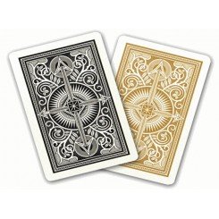 Arrow Black and Gold KEM Cards Wide Jumbo 2-Pack - Playing Cards 100% Plastic Kem