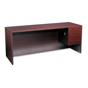 hon 10545rnn 10500 series 3/4-height right pedestal credenza, 72w x 24d x 29-1/2h, mahogany