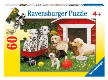 Ravensburger Puppy Party | 60-Piece Jigsaw Puzzle for Kids | Unique, Pieces | Enhances Concentration and Creativity | Ideal Gift for Birthdays and Holidays