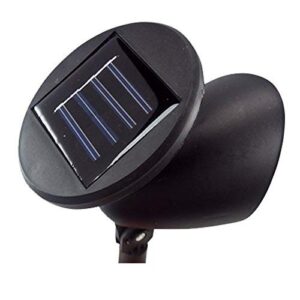 Sterno Home GL23836BK2 Paradise Solar LED 3 lumens Plastic Spot Light, 2-Pack, Black, 2 Count