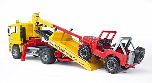 Bruder 02750 Man TGA Tow Truck with Cross Country Vehicle