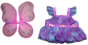 fairy butterfly costume outfit teddy bear clothes fits most 14" - 18" build-a-bear and make your own stuffed animals