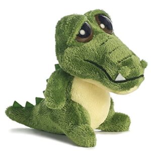 Aurora World Dreamy Eyes Plush Green Gator with Bubble Sound - 17104, 5 inches