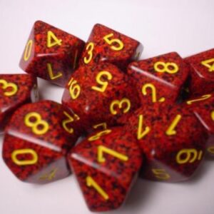 Chessex Dice Sets: Mercury Speckled - Ten Sided Die d10 Set (10)