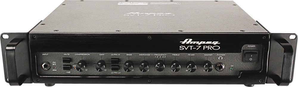 Ampeg Pro Series SVT7PRO 1000 Watt Tube/Solid State Hybrid Class D Bass Amplifier Head