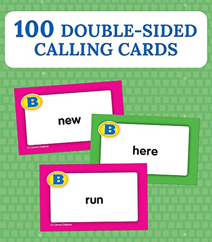 Carson Dellosa Sight Words Bingo Games—Learning Tools for Kindergarten and First Grade Reading Skills, Double-Sided Language, Vocabulary Building Game Cards