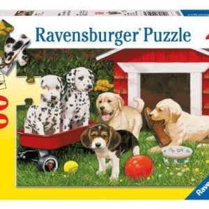 Ravensburger Puppy Party | 60-Piece Jigsaw Puzzle for Kids | Unique, Pieces | Enhances Concentration and Creativity | Ideal Gift for Birthdays and Holidays