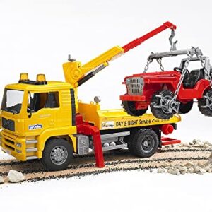 Bruder 02750 Man TGA Tow Truck with Cross Country Vehicle