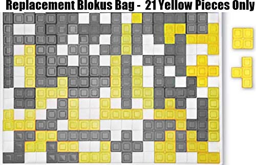 BLOKUS Game Replacement Parts ~ 21 YELLOW PIECES