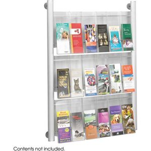 Safco Products 4134SL Luxe Magazine Rack, 9 Pocket, Silver