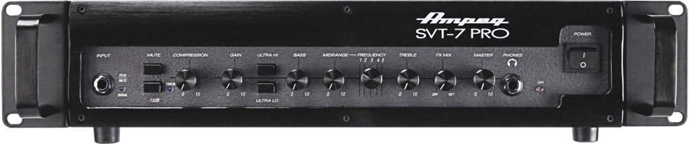 Ampeg Pro Series SVT7PRO 1000 Watt Tube/Solid State Hybrid Class D Bass Amplifier Head