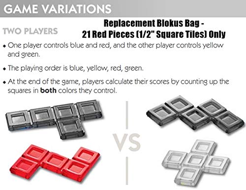 BLOKUS Game Replacement Parts ~ 21 RED PIECES