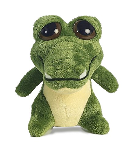 Aurora World Dreamy Eyes Plush Green Gator with Bubble Sound - 17104, 5 inches