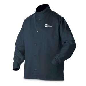 miller 244755 welding jacket, 9oz. flame-retardant cotton xxxl