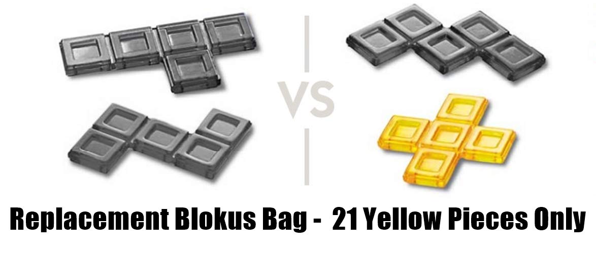 BLOKUS Game Replacement Parts ~ 21 YELLOW PIECES