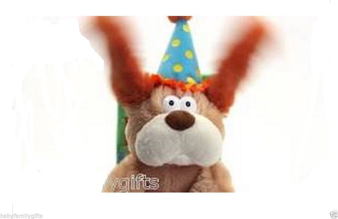 12" Flappy Birthday Animated Plush Puppy Dog Singing "Happy Birthday"