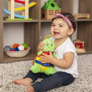 Buckle Toys - Bucky Turtle - Toddler Learning Activity - Develop Motor Skills and Problem Solving - Counting and Color Recognition - Sensory Stuffed Animal Travel Toy