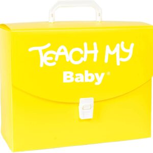 Teach My -Toys Baby Learning Kit: Screen Free Learning Toy , 6 Mos+ Finger Puppets, Board Books, Stacking Blocks To Teach Baby First Words, Numbers, Self and Sounds. Teaching Guides, Storage Case, Multi