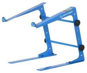 new! odyssey lstands adjustable stand-alone tabletop laptop pro dj stand - blue