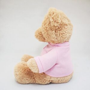 GUND It’s a Girl T-Shirt Teddy Bear Stuffed Animal Plush in Pink, 12” , Tan