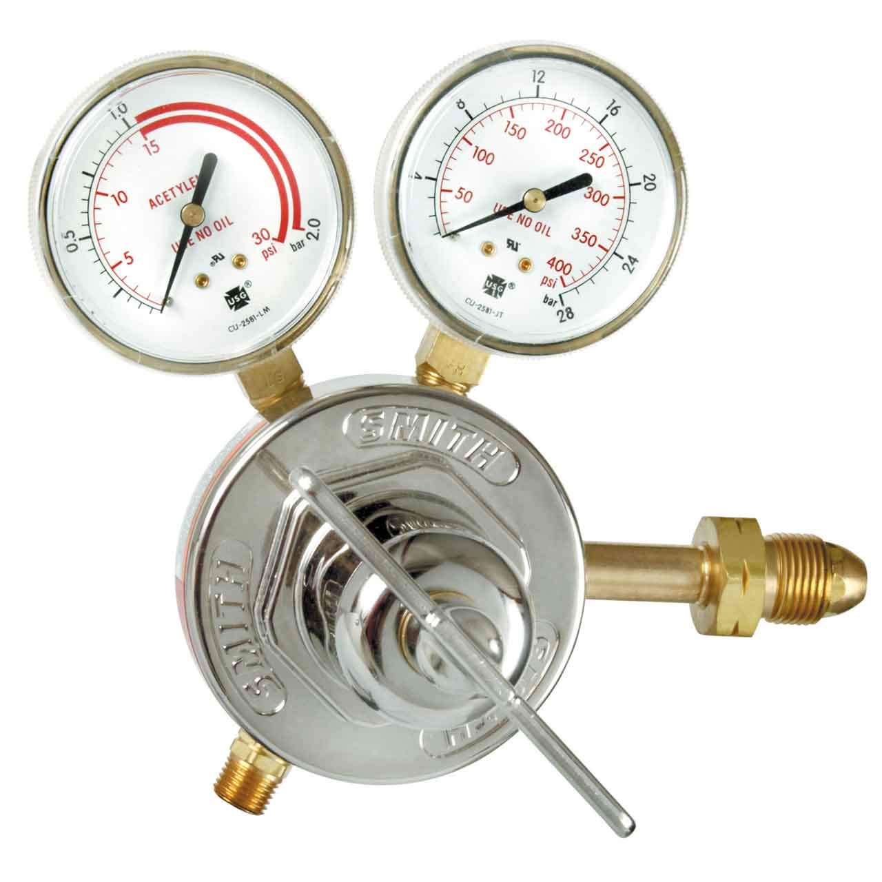 40 Series Gas Regulator 15 psi, 3.25", Acetylene