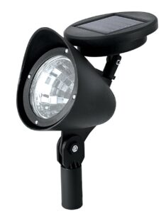 sterno home gl23836bk2 paradise solar led 3 lumens plastic spot light, 2-pack, black, 2 count