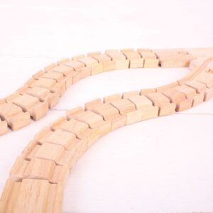 Bigjigs Rail Wooden Crazy Train Track (2 pk) - Compatible with Bigjigs Train Sets and Most Wooden Train Set Brands, Quality Bigjigs Train Accessories