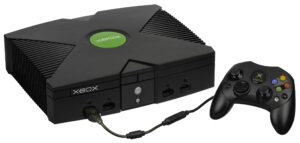 microsoft xbox system bundle w/ 2 controllers & dvd remote