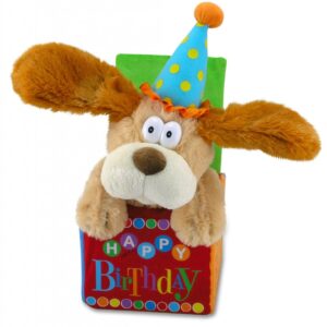 12" Flappy Birthday Animated Plush Puppy Dog Singing "Happy Birthday"