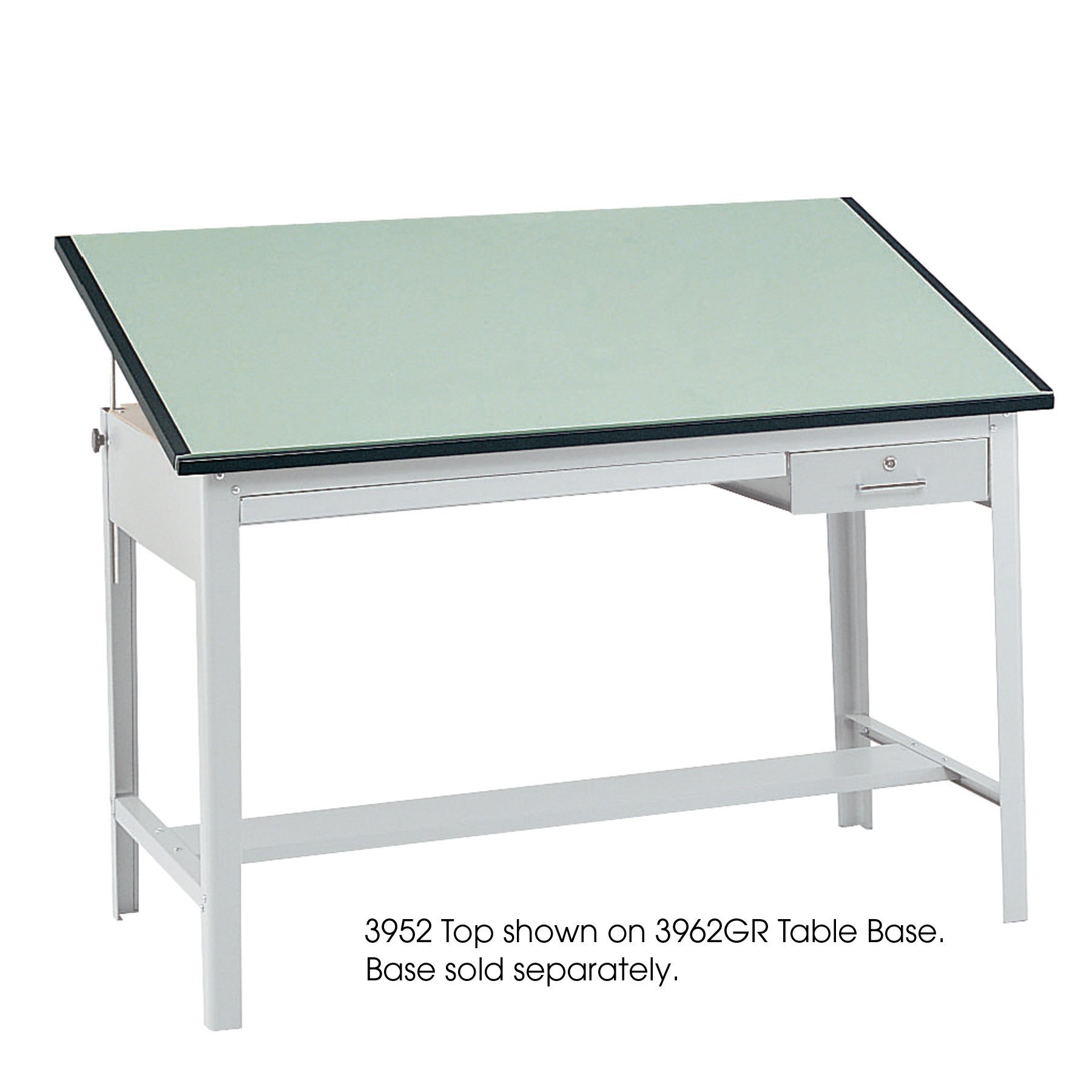 Safco Products 3952 Precision Table Top, 60" W x 37 1/2" D for use with 3962GR Table Base, Sold Separately, Green