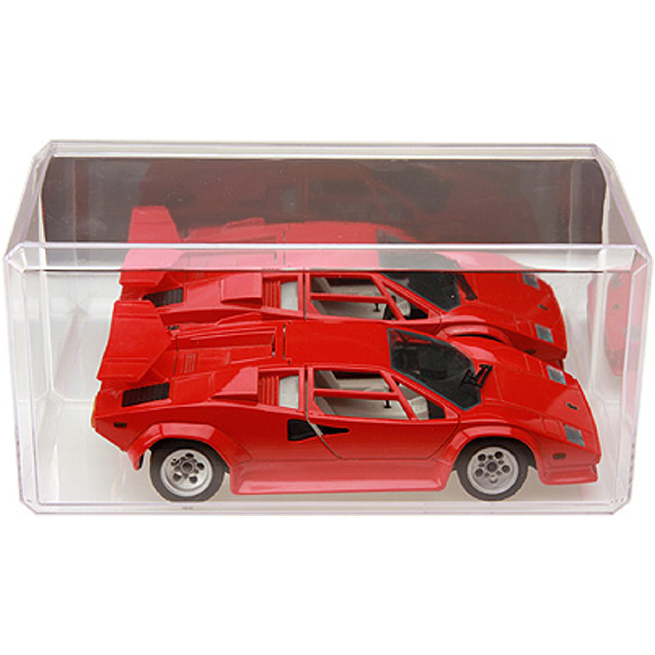 Pioneer Plastics 084CD Clear Plastic Display Case for 1:32 Scale Cars (Mirrored), 8" W x 3.75" D x 3.5" H (Mailer Box)