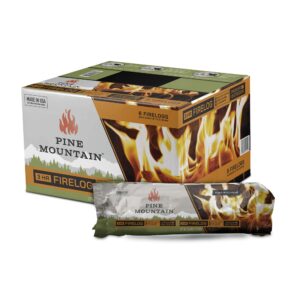 pine mountain 100% natural classic firelog, 3-hour burn time, 6 logs