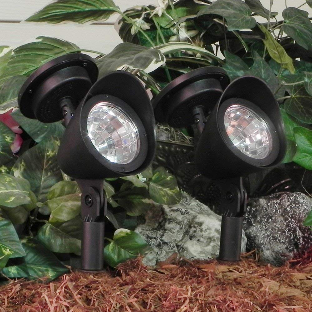 Sterno Home GL23836BK2 Paradise Solar LED 3 lumens Plastic Spot Light, 2-Pack, Black, 2 Count