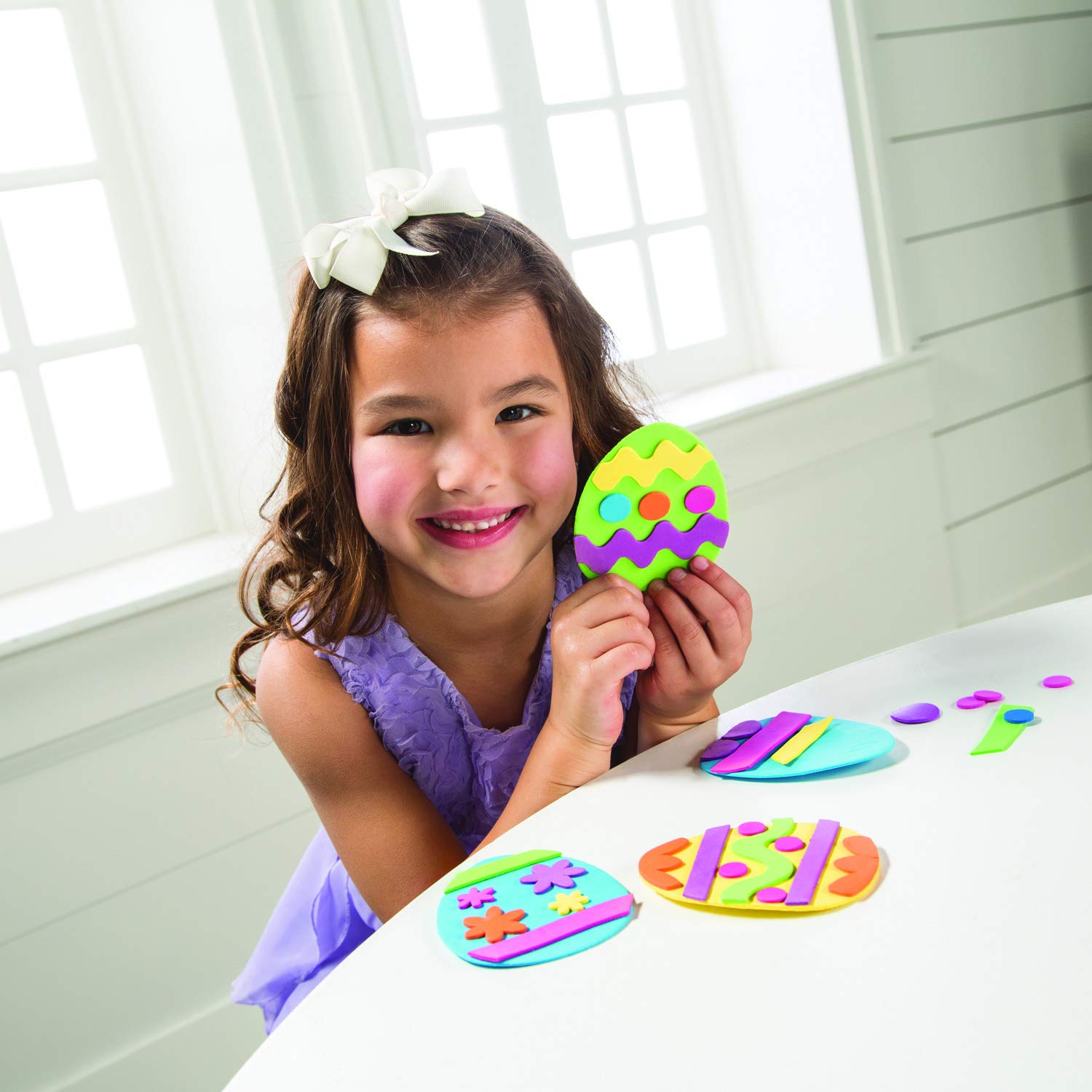 Foam Easter Egg Magnet Craft Kit - Makes 12 - Crafts for Kids and Fun Home Activities