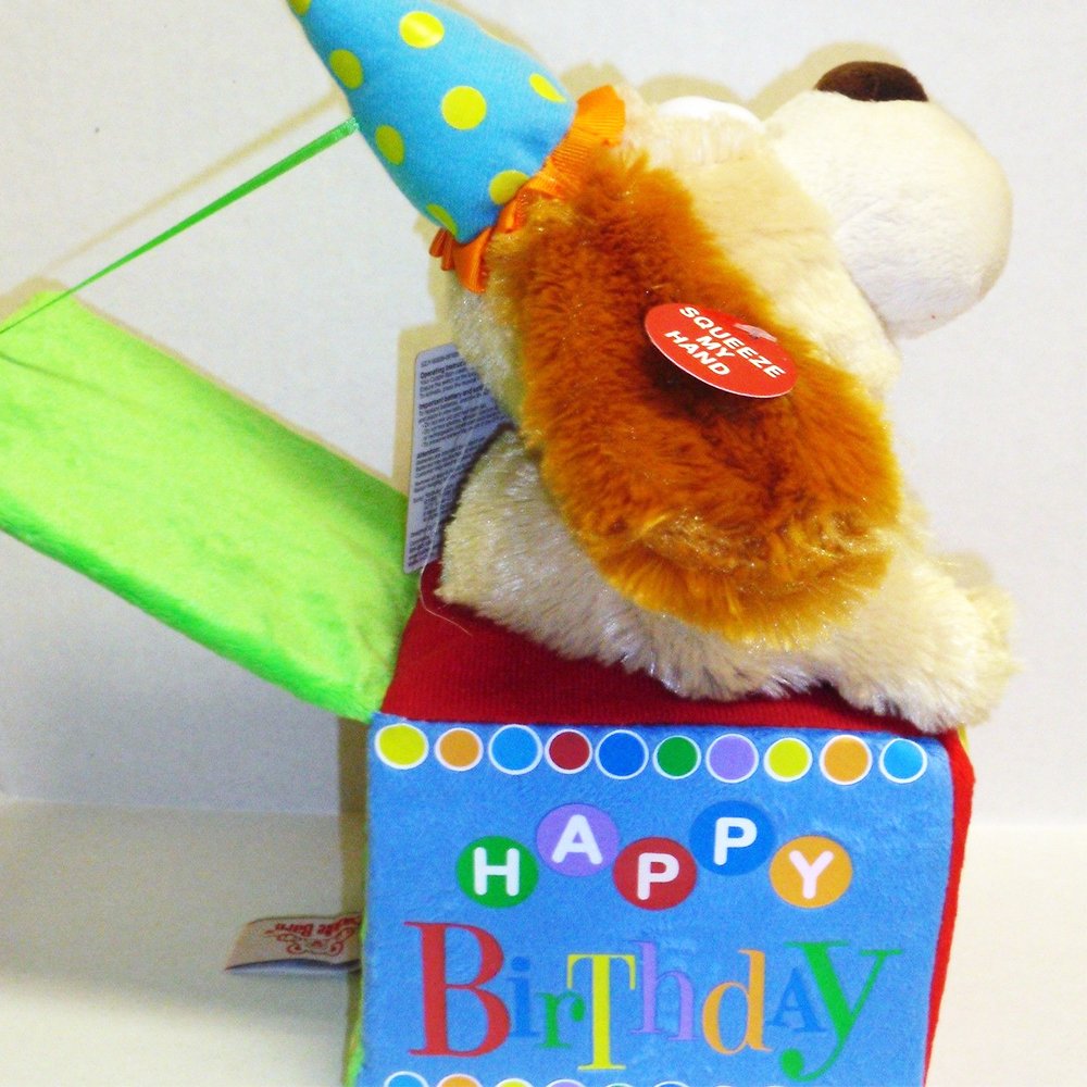 12" Flappy Birthday Animated Plush Puppy Dog Singing "Happy Birthday"