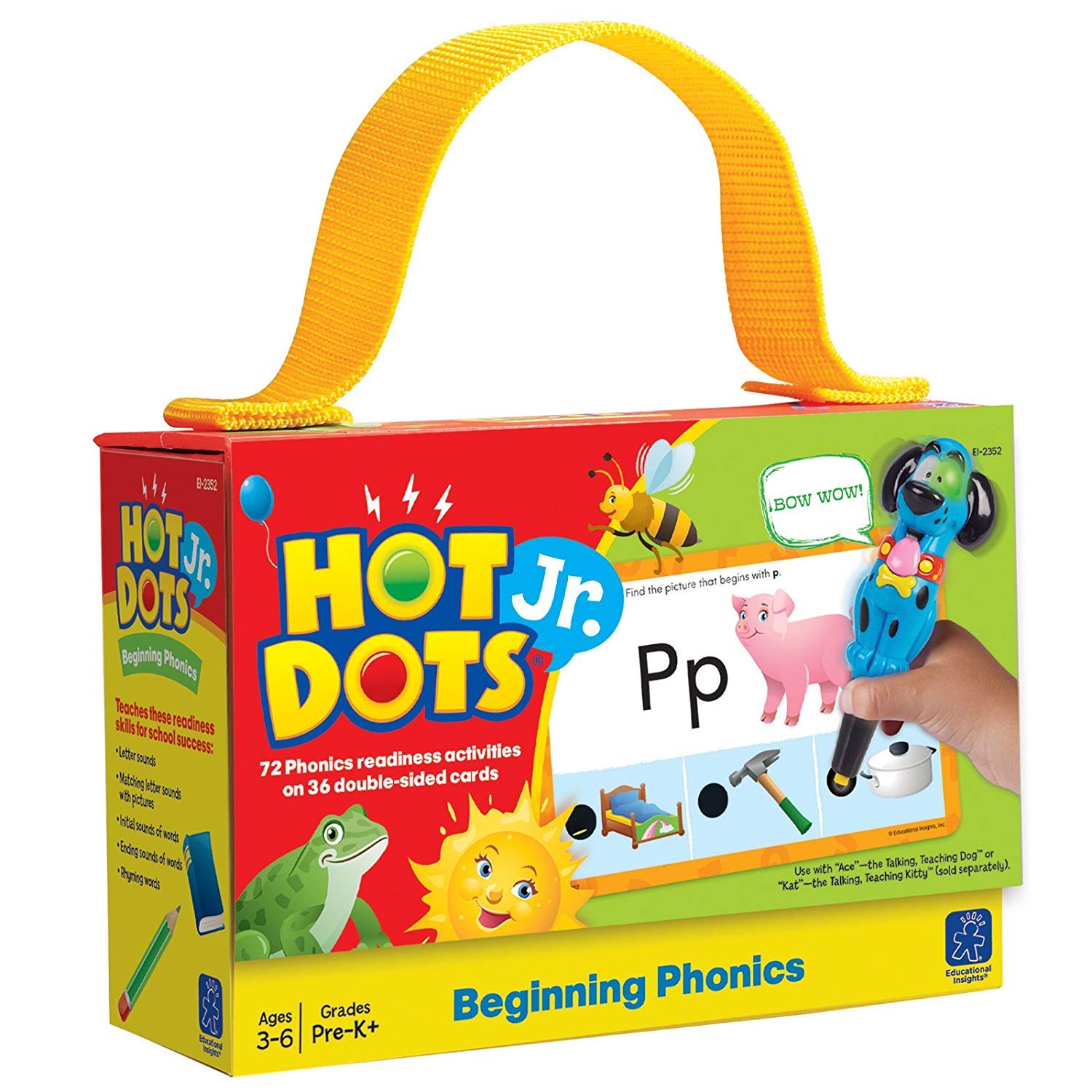 Educational Insights Hot Dots Jr. Beginning Phonics Card Set