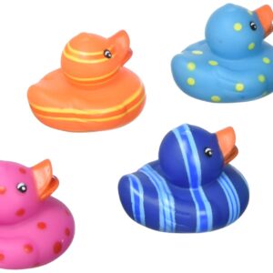 Rhode Island Novelty 2Inch Multi-Color/Pattern Rubber Duckies, One Dozen